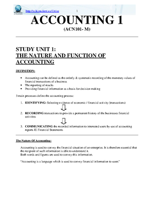 Financial Accounting 1A Notes - Financial Accounting 1A Notes (FAC1502 ...