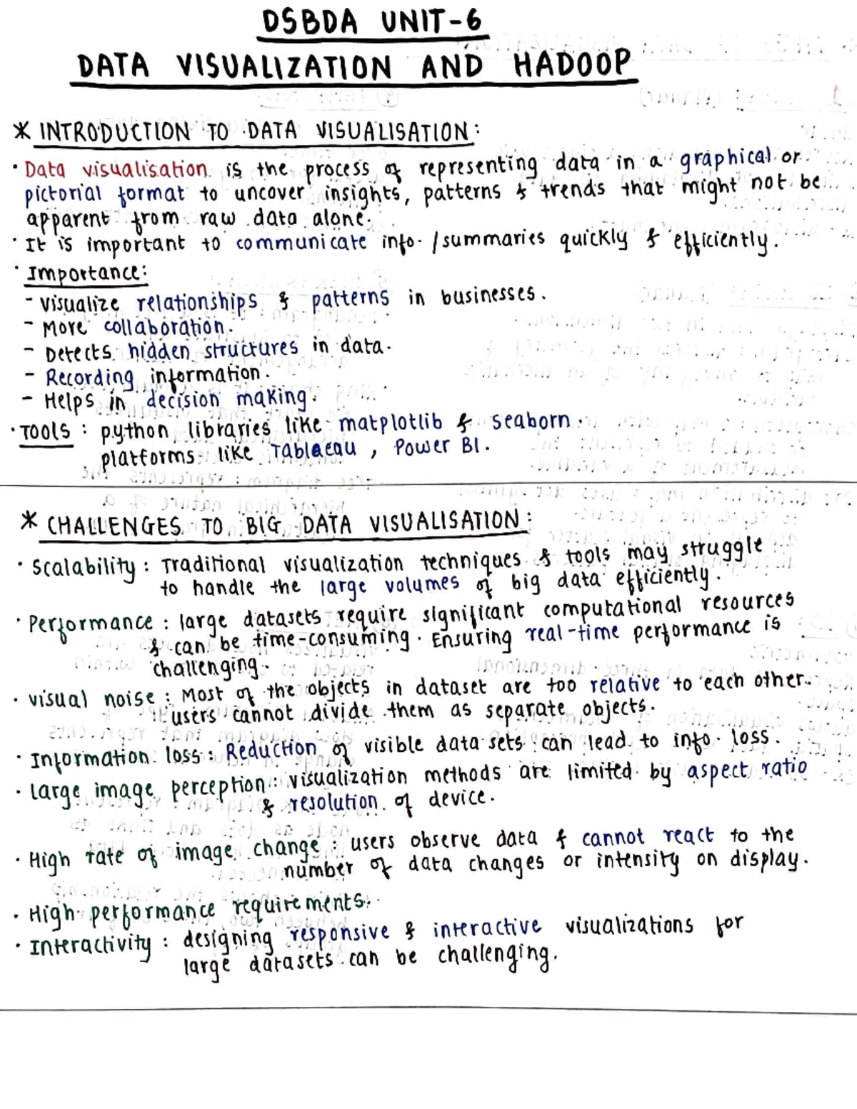 Dsbda Unit 6 Study Notes and Key Concepts - Studocu