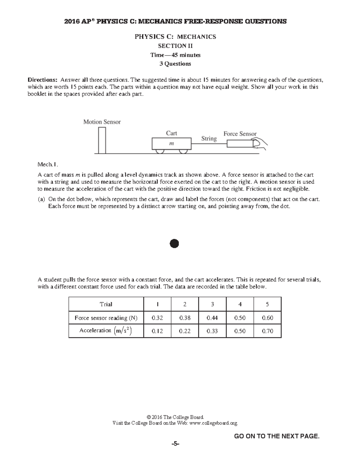 All FRQs - AP® Physics C: Mechanics Practice Exam - Studocu