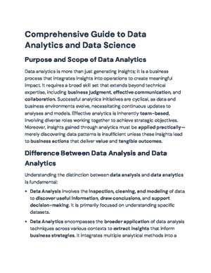 Comprehensive Guide to Data Science & Analytics for Stakeholders (DSA 101) - Studocu