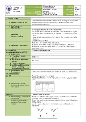 Science 10-DLP7-Biomolecules (Elements) - GRADE 10 DAILY LESSON PLAN ...