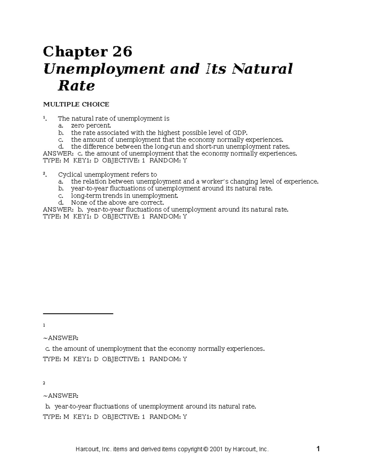 Chapter 26: Understanding Unemployment and Its Natural Rate - Studocu