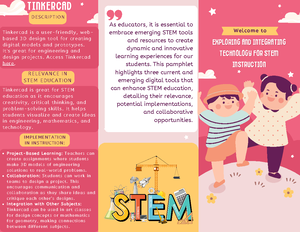 [Solved] Create a digital pamphlet or handout of at least 500 - Stem ...