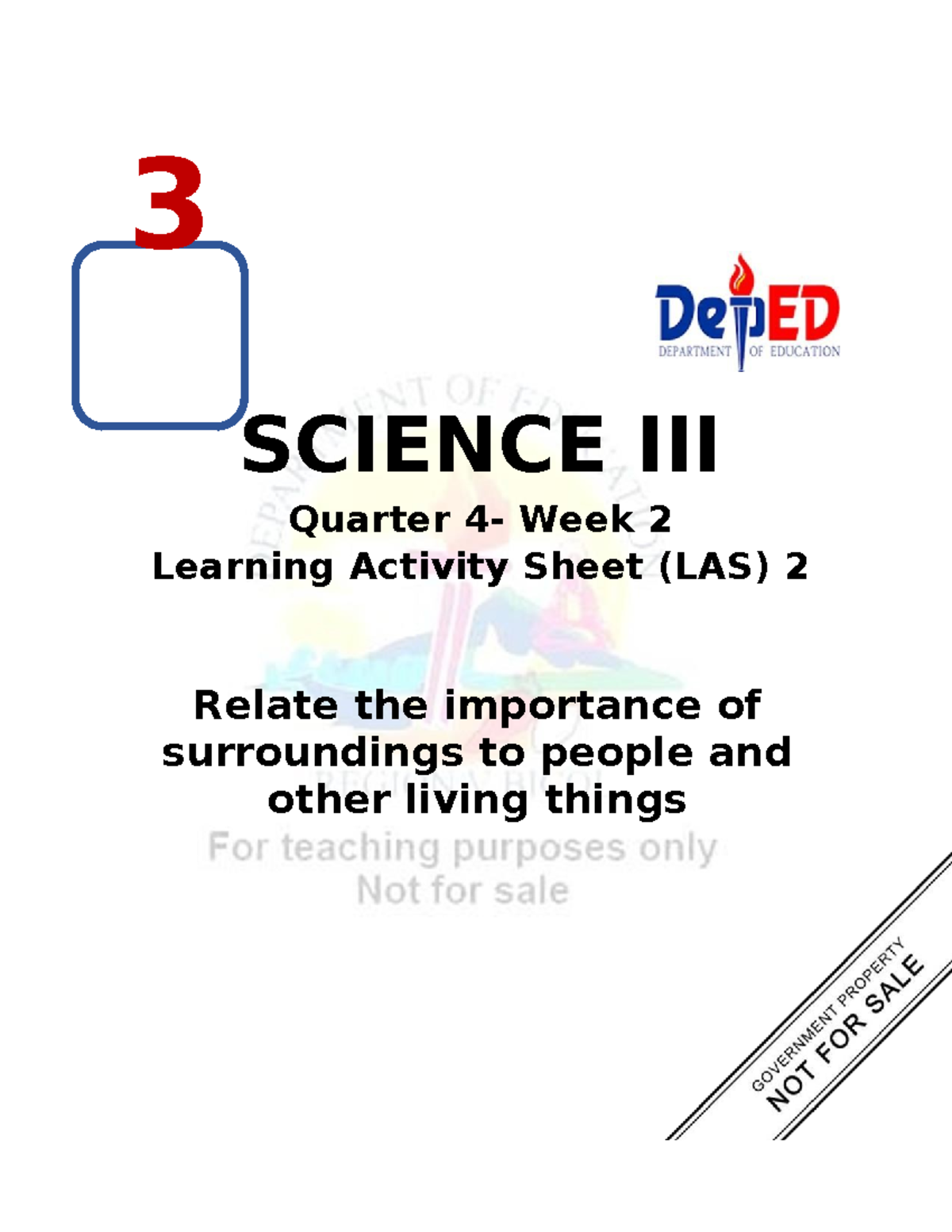 Science III LASQ4 Week 2 - Understanding Bodies of Water - Studocu