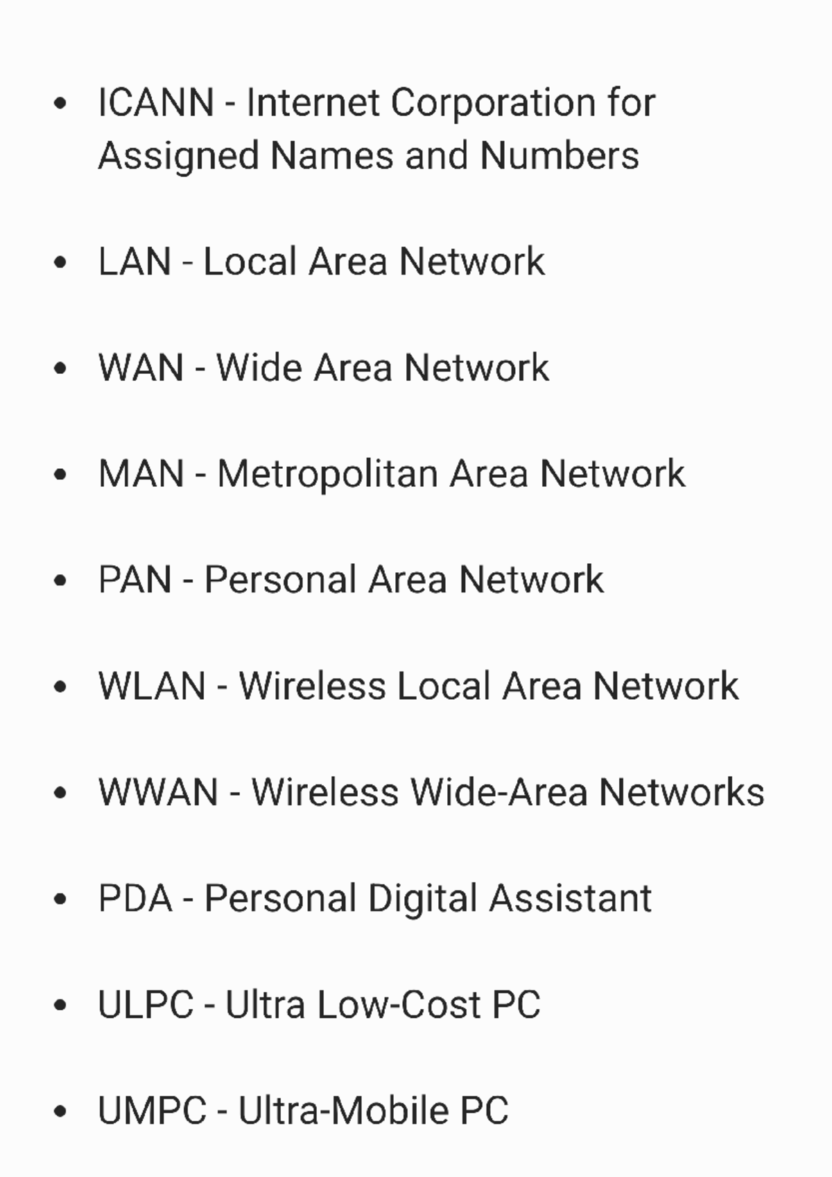 CIT202 Abbreviations & Acronyms Overview for Networking Concepts - Studocu