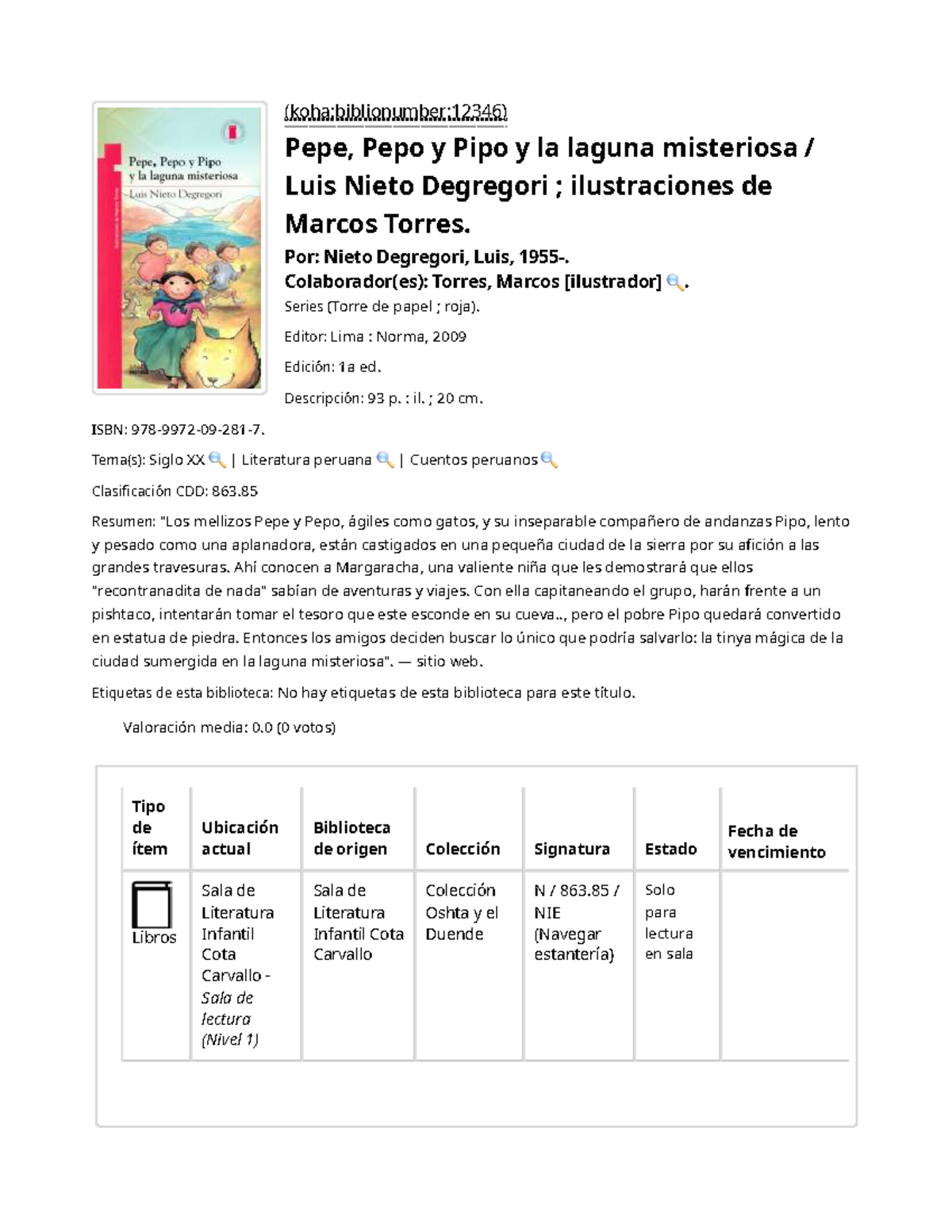 Pepe, Pepo y Pipo: La Laguna Misteriosa - Literatura Infantil 863.85 ...