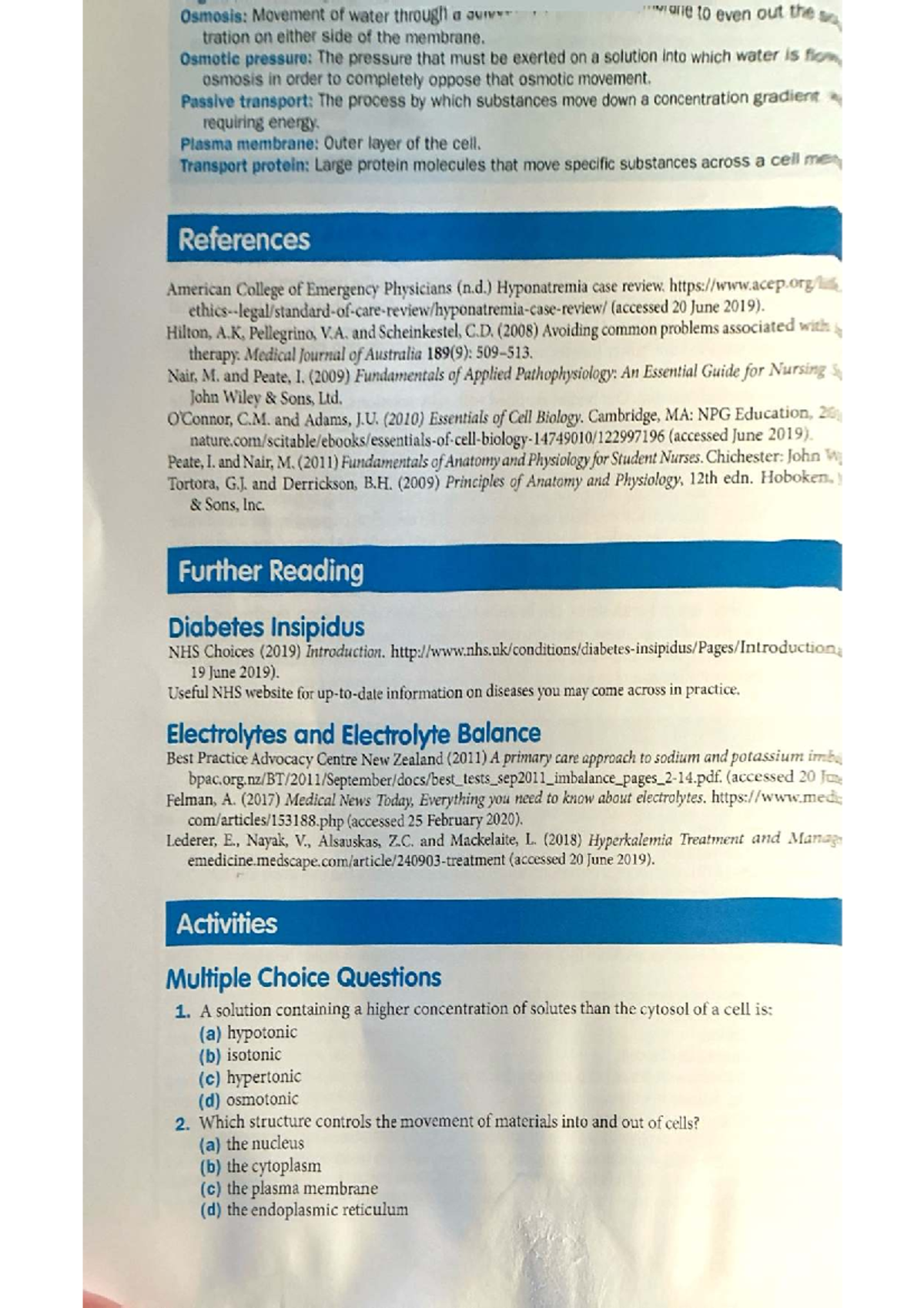 MID TERM Practice Questions: Cell Biology, Genetics, and Anatomy - Studocu