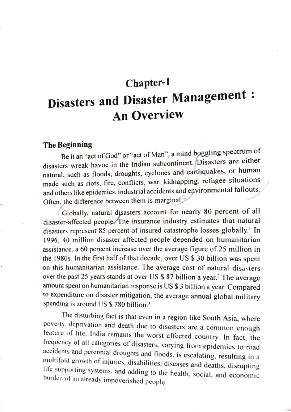 Unit 1: Introduction to Disaster Management Concepts and Practices ...