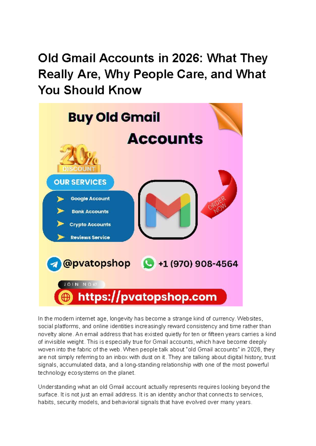 Understanding Old Gmail Accounts in 2026: Value & Implications - Studocu