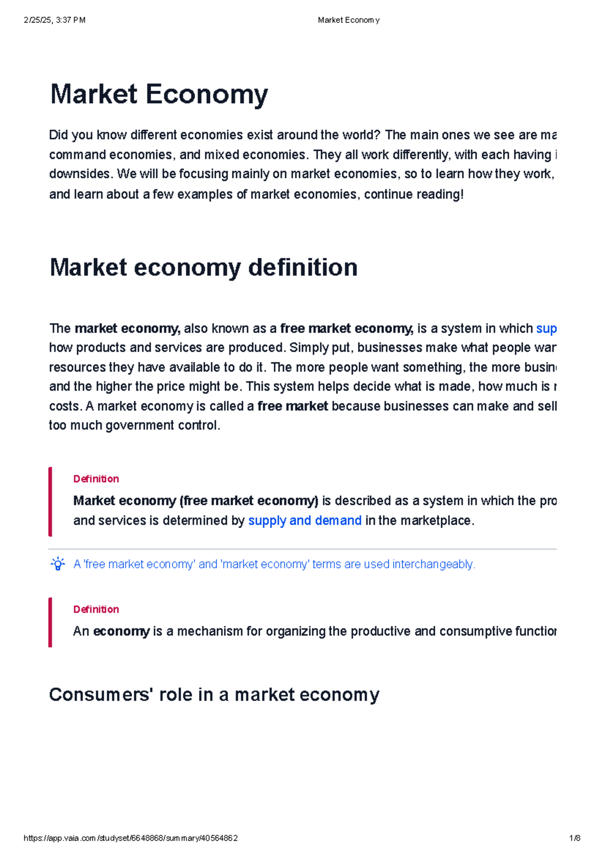 ECON101: Comprehensive Notes on Market Economy Principles and Dynamics ...