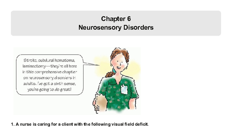 Neurosensory Disorders: Key Concepts and Nursing Interventions (CNS ...