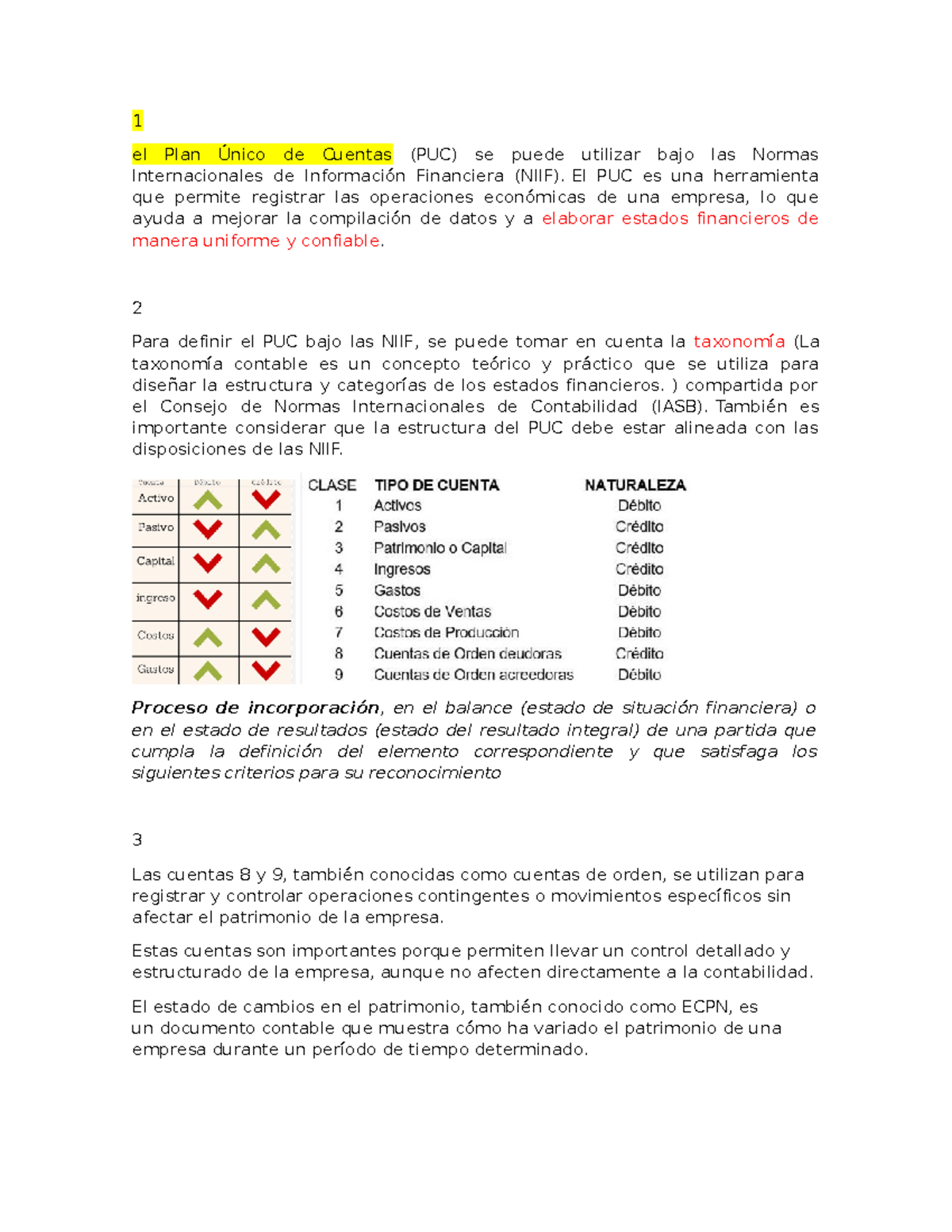 PUC - puc fundamentos basicos - 1 el Plan Único de Cuentas (PUC) se ...