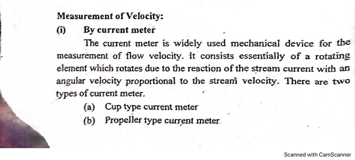 Hydrology: Current Meters and Flow Velocity Measurement Techniques ...