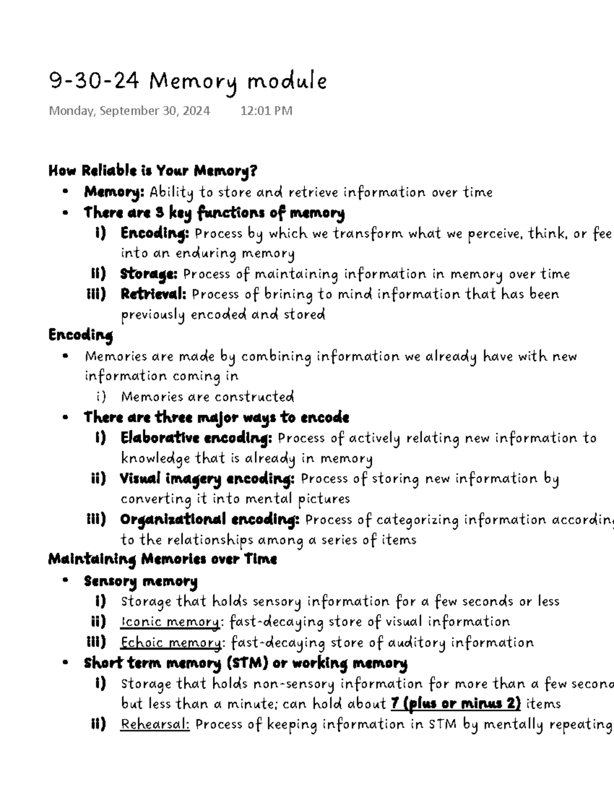 How Memory Works: Encoding, Storage, and Retrieval Processes - How Reliable is Your Memory ...