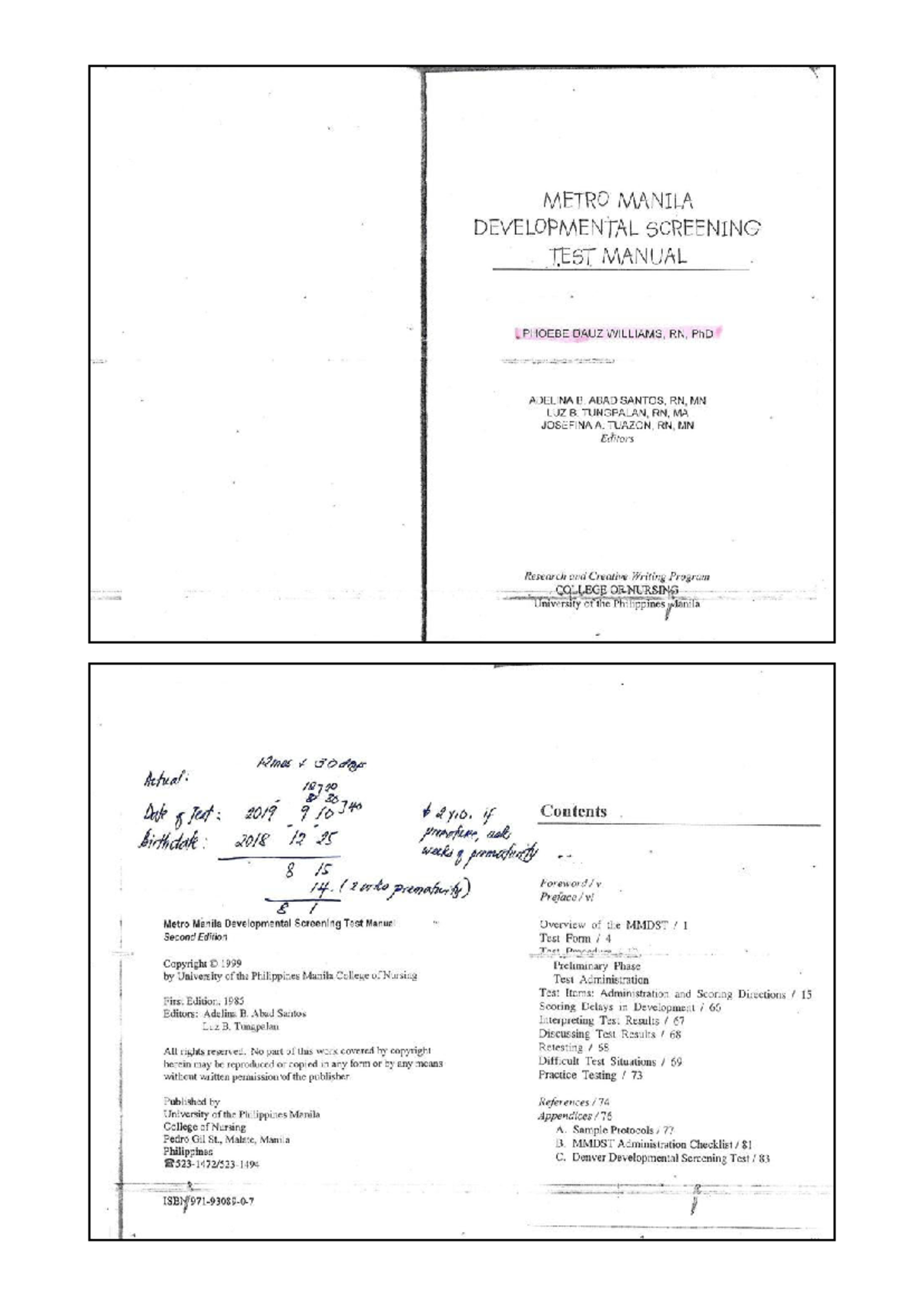 Mmdst manual - converted - METRO MANILA DEVELOPMENTAL sCREENIN TEST ...