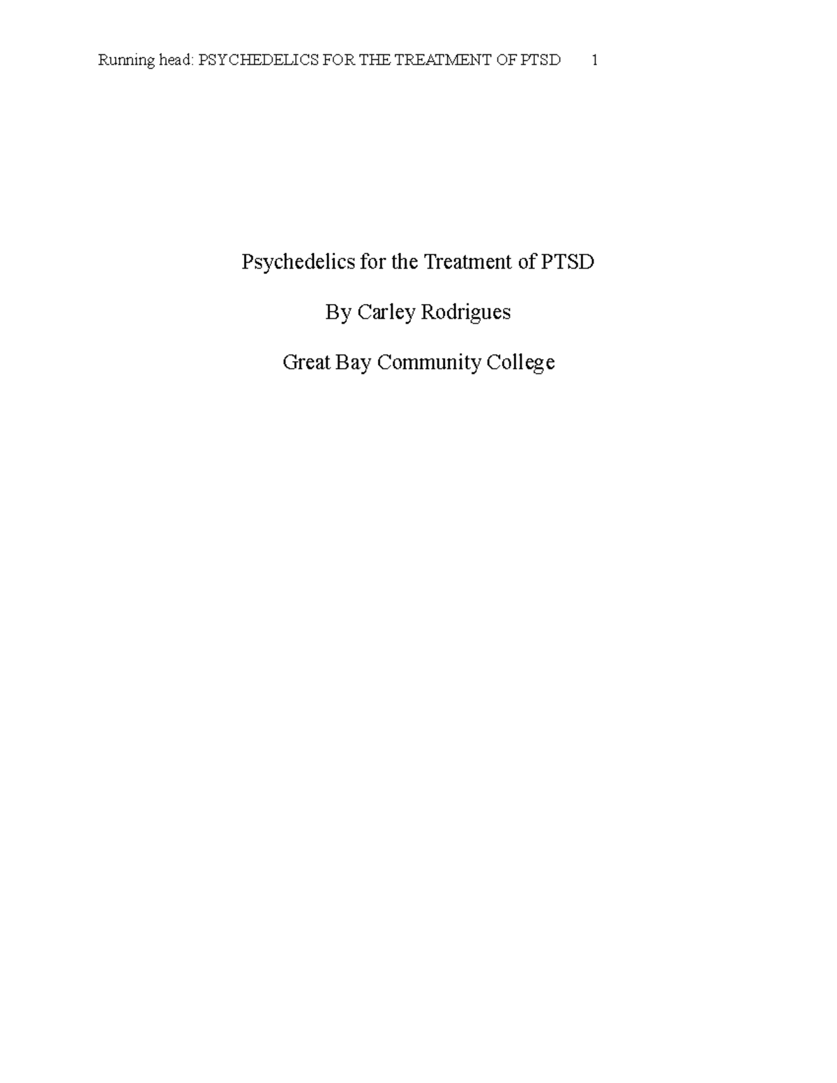 Psychedelics and PTSD: Exploring Treatment Options for Healing - Studocu