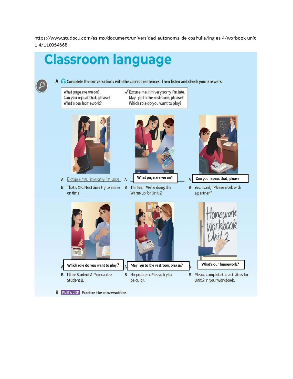 Level 5 Unit 1: Four Corners - Class Discussion & Activities - Studocu