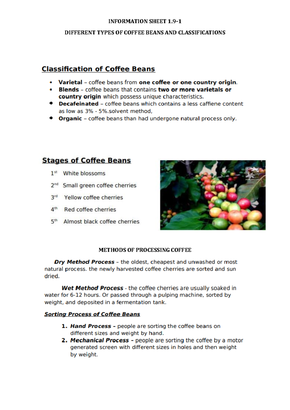 CORE UNIT 1 - Lesson 9 - Beans Classification - Medical Technology ...
