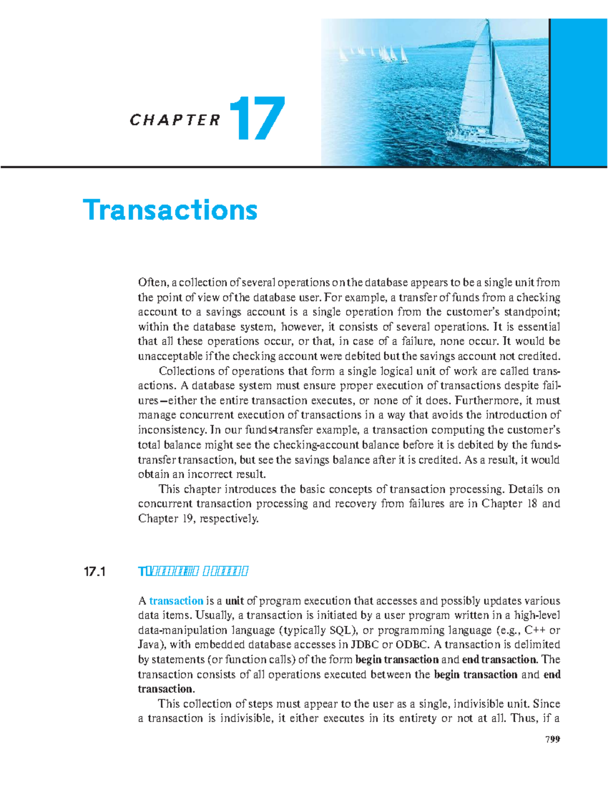 CHAPTER 17: Understanding Transactions in Database Management - Studocu