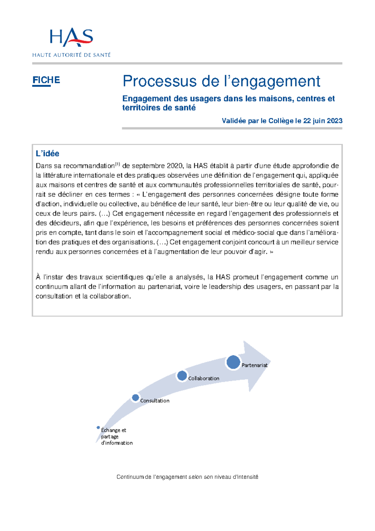 Processus de l'engagement - FICHE Processus de l’engagement Engagement ...