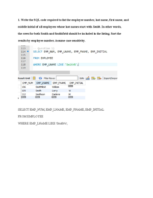 Lab3 - Lab3 - Write the SQL code that will create only the table ...