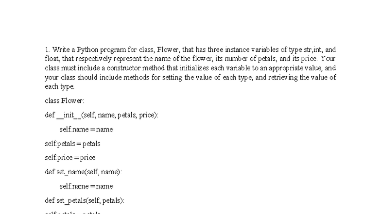 DS Using Python LAB Programs: Class Implementation & Comprehensions ...