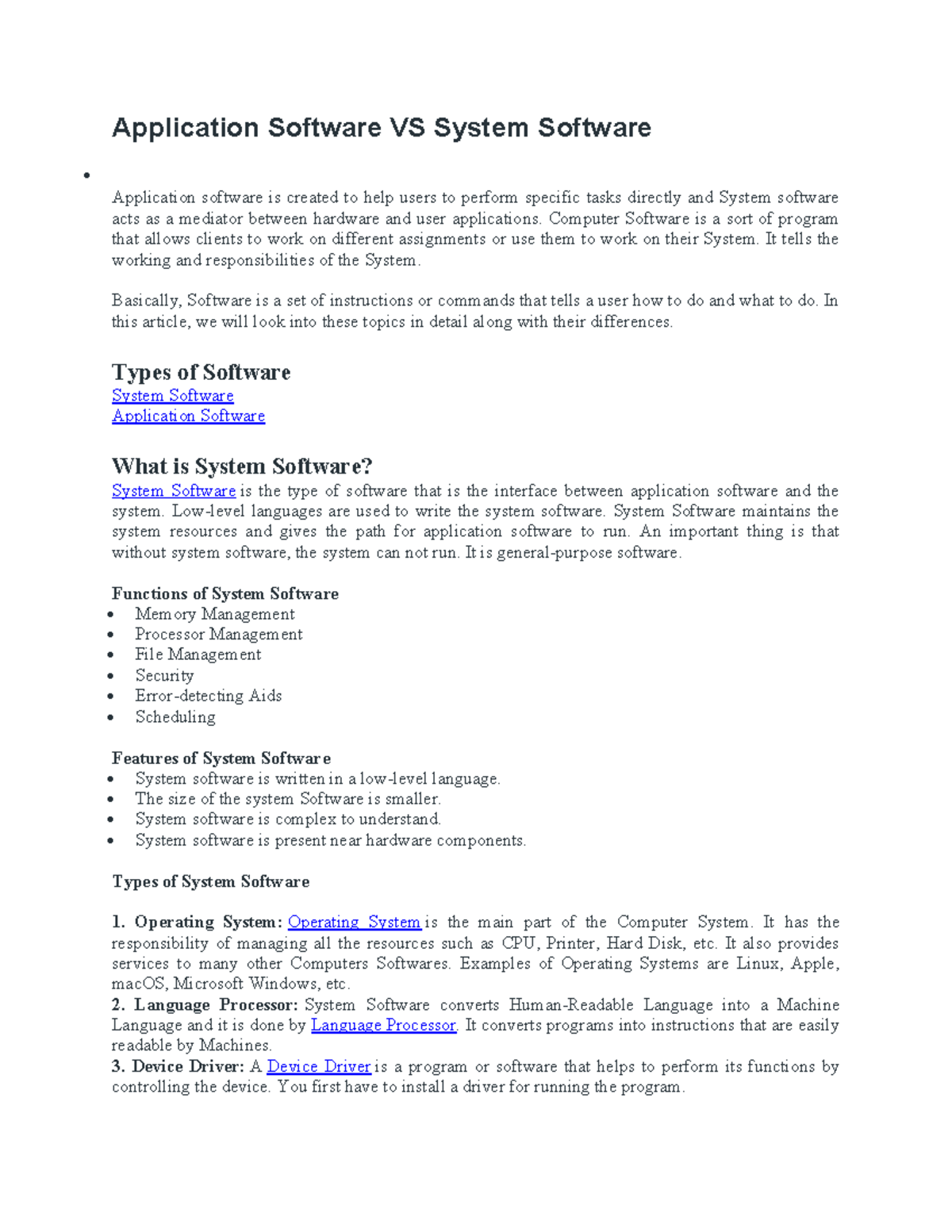 Application vs system software - Application Software VS System ...