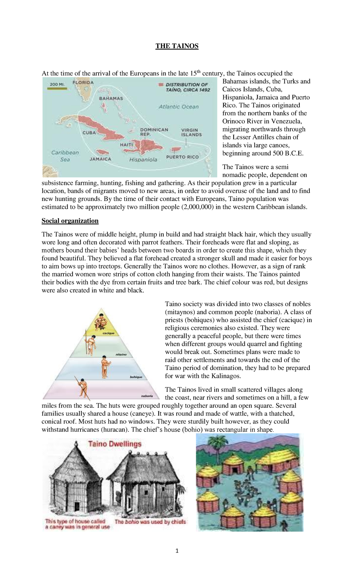 C. The Tainos: Culture, Society, and Beliefs of the Caribbean ...