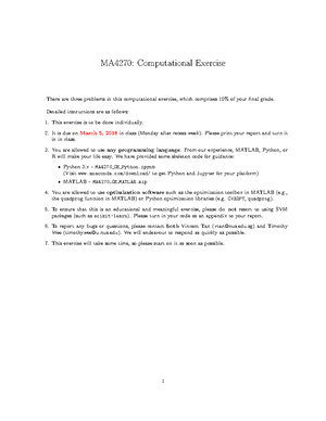 MA4270 Final Exam: Perceptron Algorithm Lecture Notes - Studocu