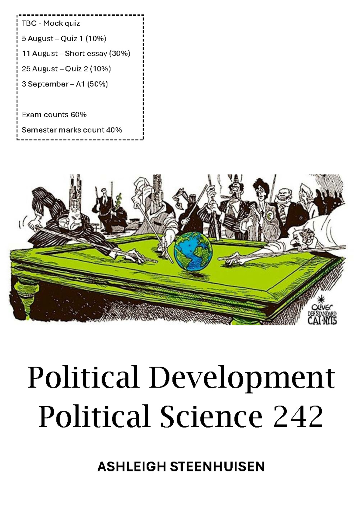 Pol Sci 242N - Comprehensive Study Notes on Modernization & Dependency ...