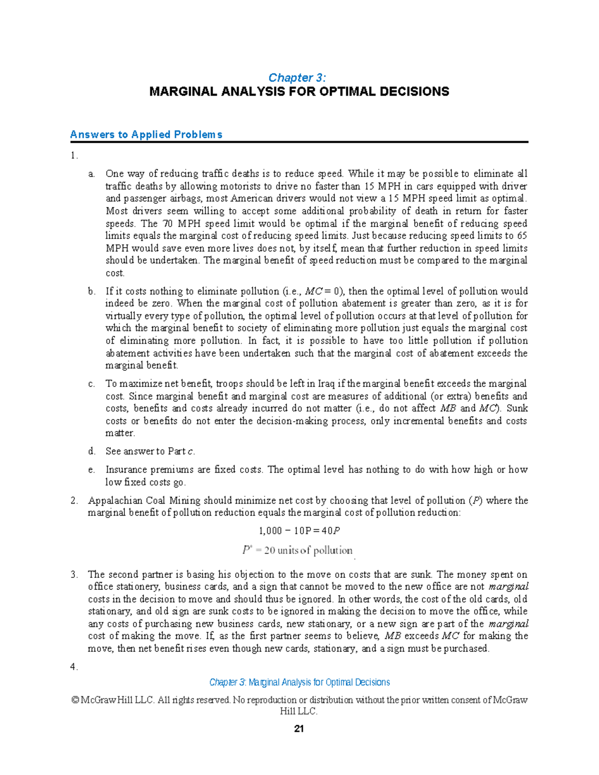 Chapter 3: Marginal Analysis for Optimal Decisions - Applied Problems ...