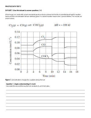Practice IA1 Paper 1 - Data Test Practice in Chemical Equilibrium - Studocu
