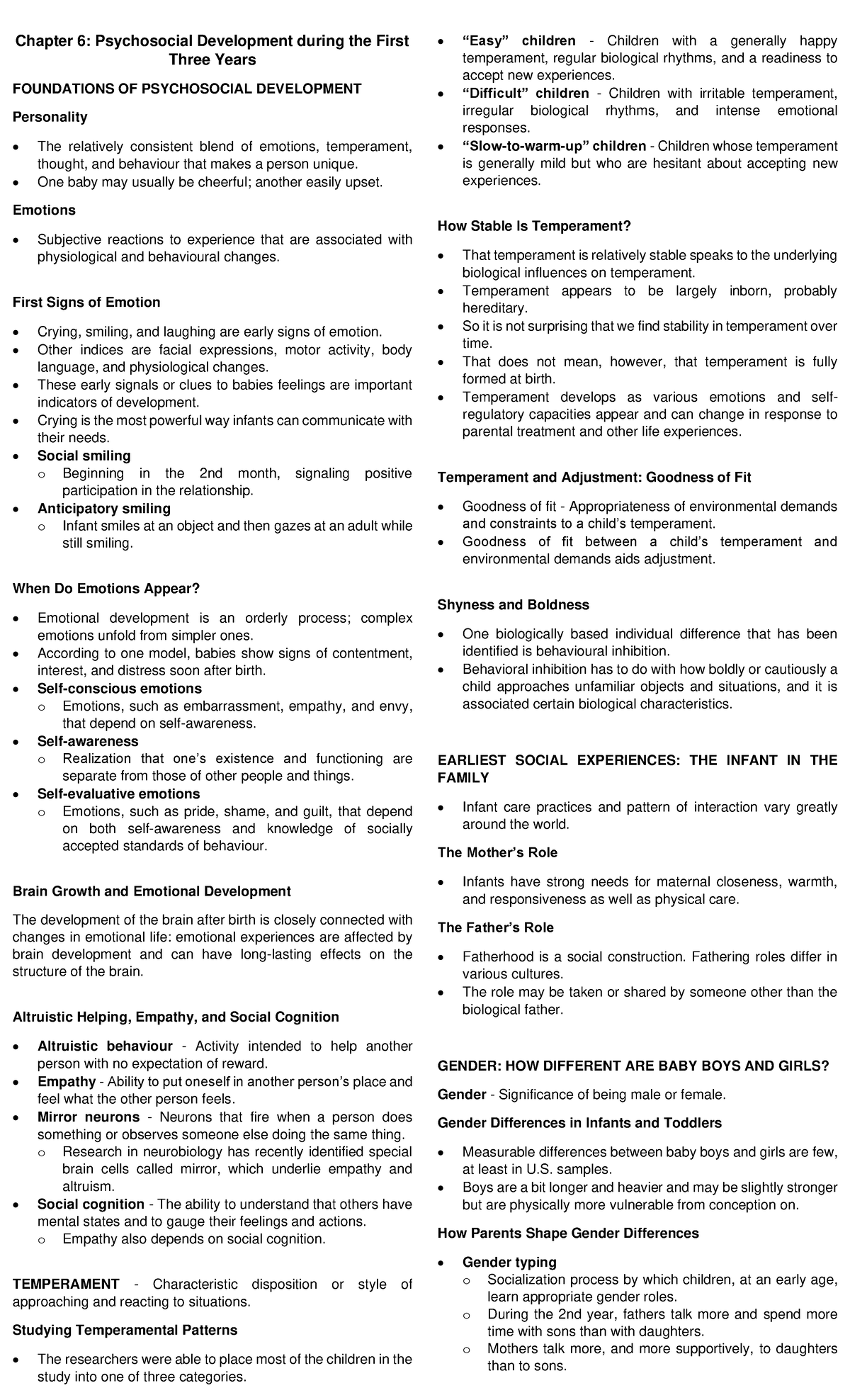 Developmental Psychology: Experience Human Development Chapter 6 to 10 ...