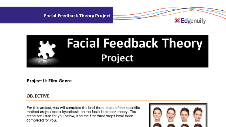 Facial Feedback Theory Project II: Film Genre Analysis (8066 01 02 ...