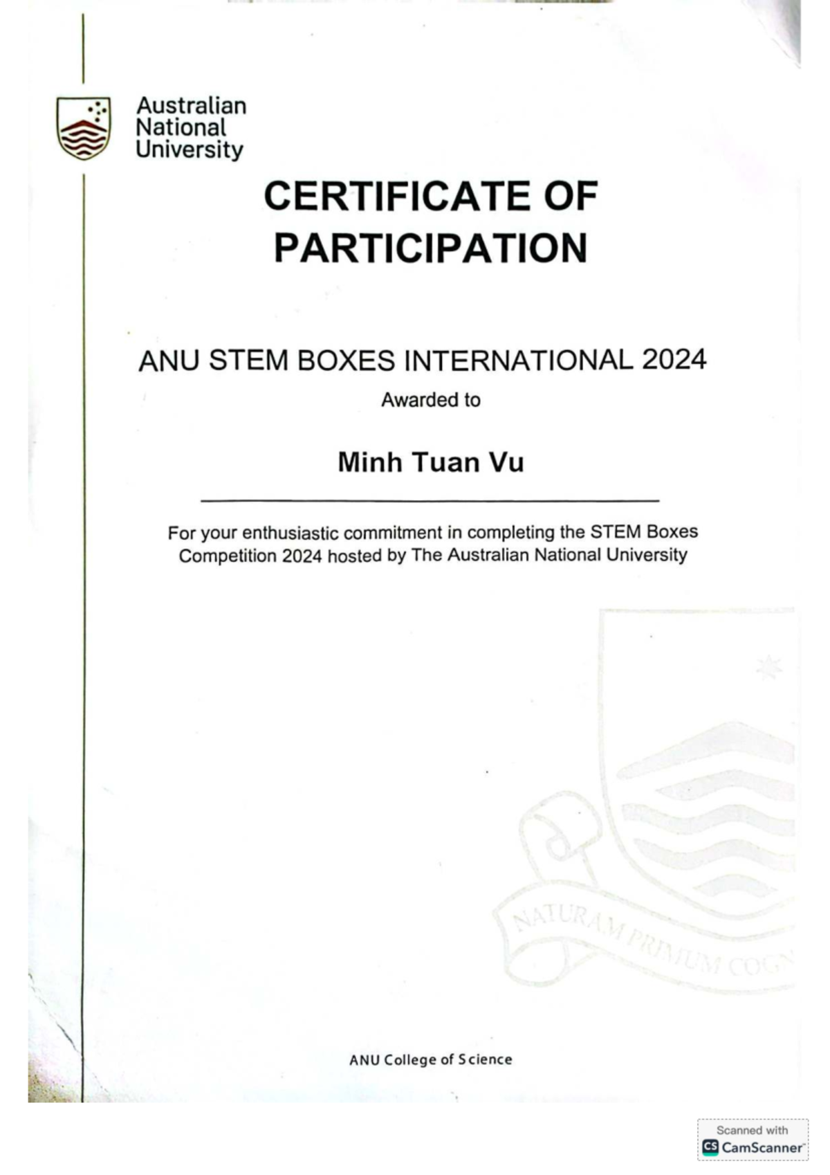 ANU stem boxes 2024 - ìeoiwefoiewfjojfwefew - Statistics for Business ...