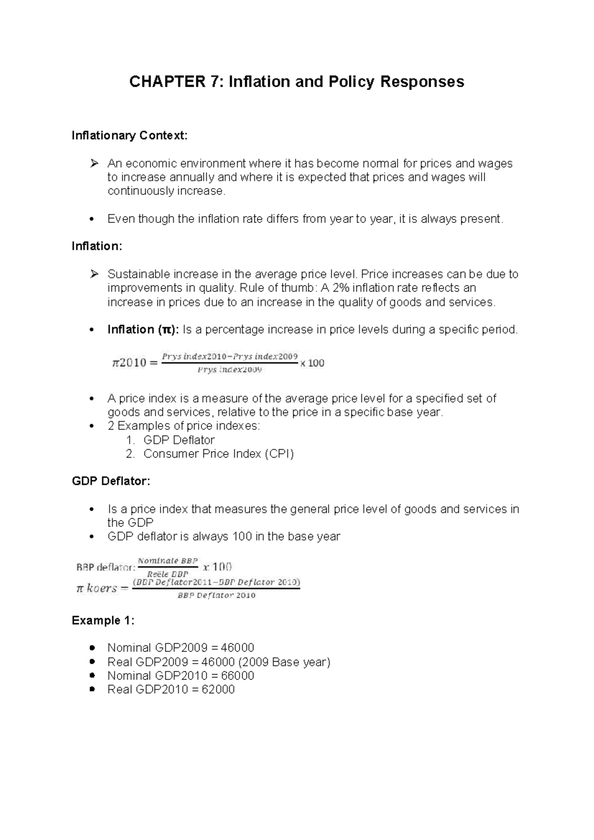 ECON211: Chapters 7 & 8 - Inflation, Economic Growth, and Policy ...