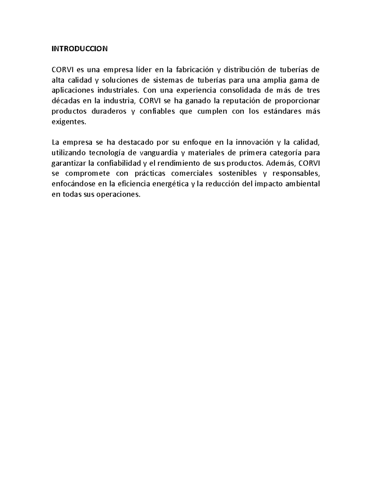 Resumen de Tuberías de PVC y CPVC del Grupo Corvi - Studocu