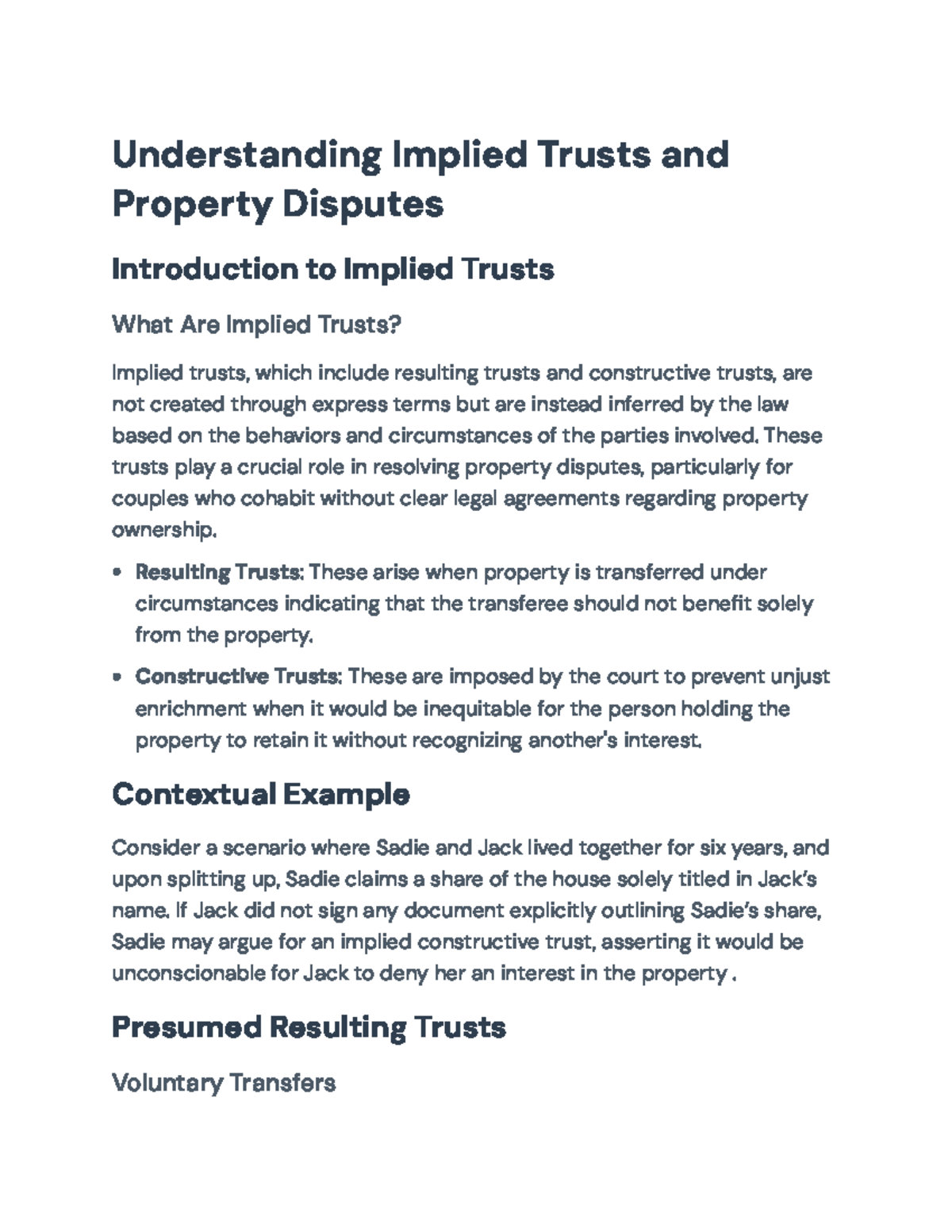 Understanding Implied Trusts in Property Law: A Comprehensive Guide ...
