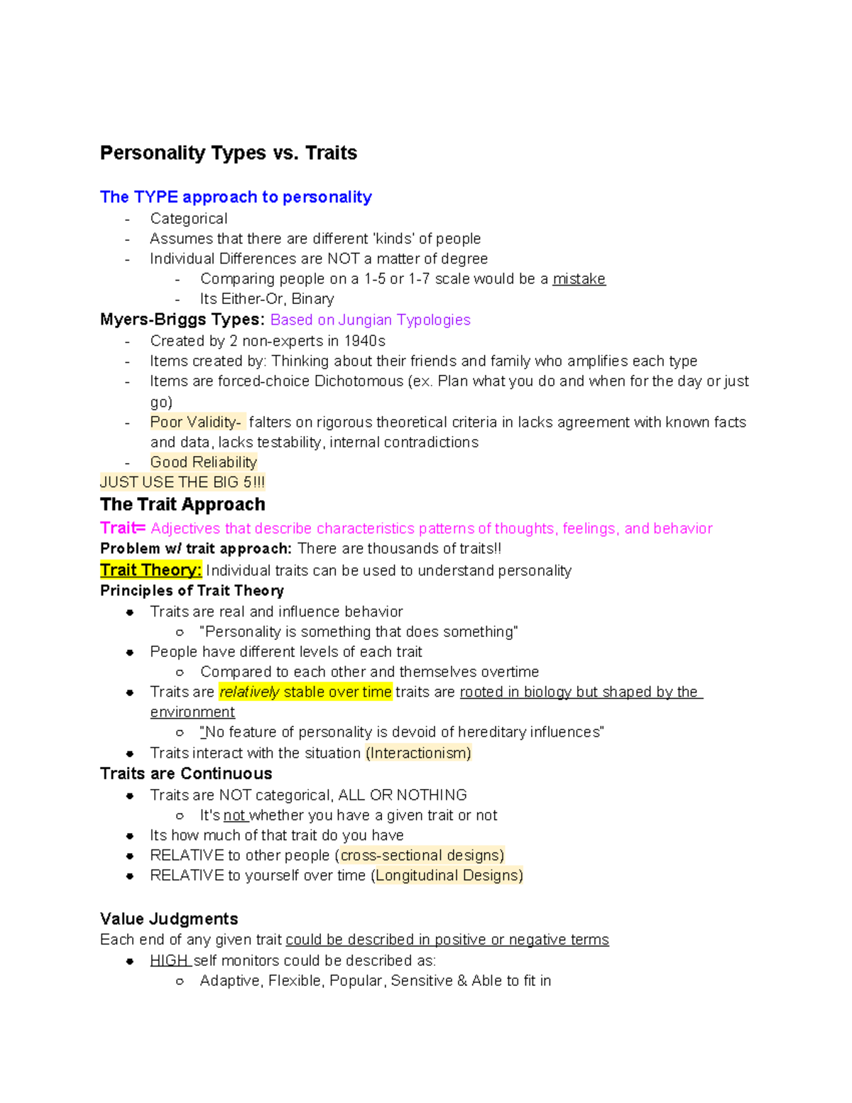 PSY 101: Personality Types vs. Traits - Understanding the Big Five ...
