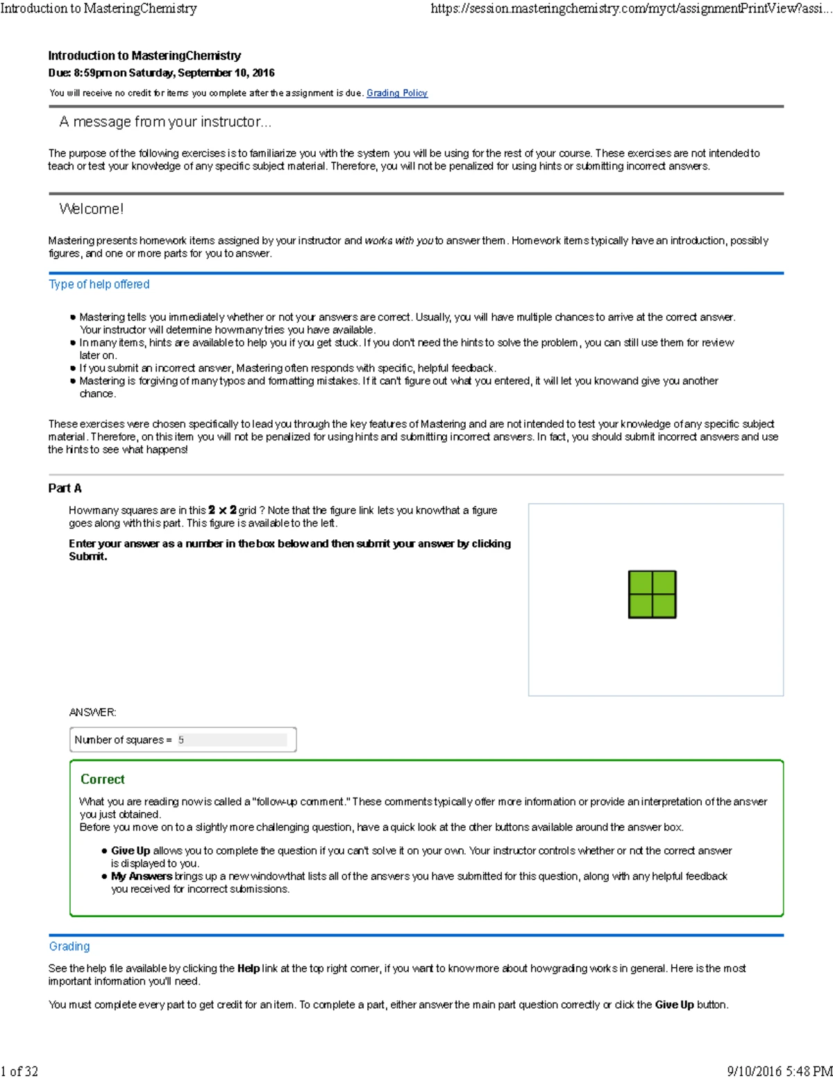 382600267 Intro to Mastering Physics - Introduction to MasteringPhysics Due: 11:59pm on Tuesday ...