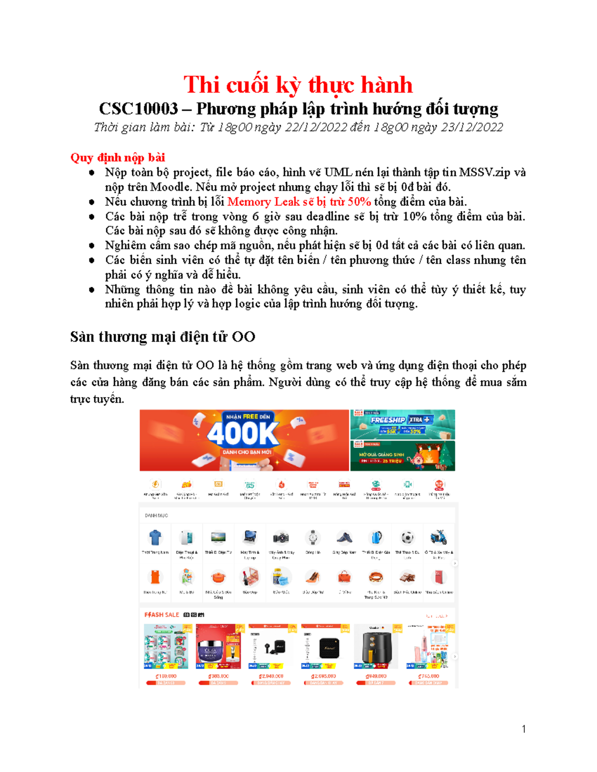 [CLC] Final Exam OOP 2022 - Đề thi cuối kỳ Phương pháp lập trình HK1 ...