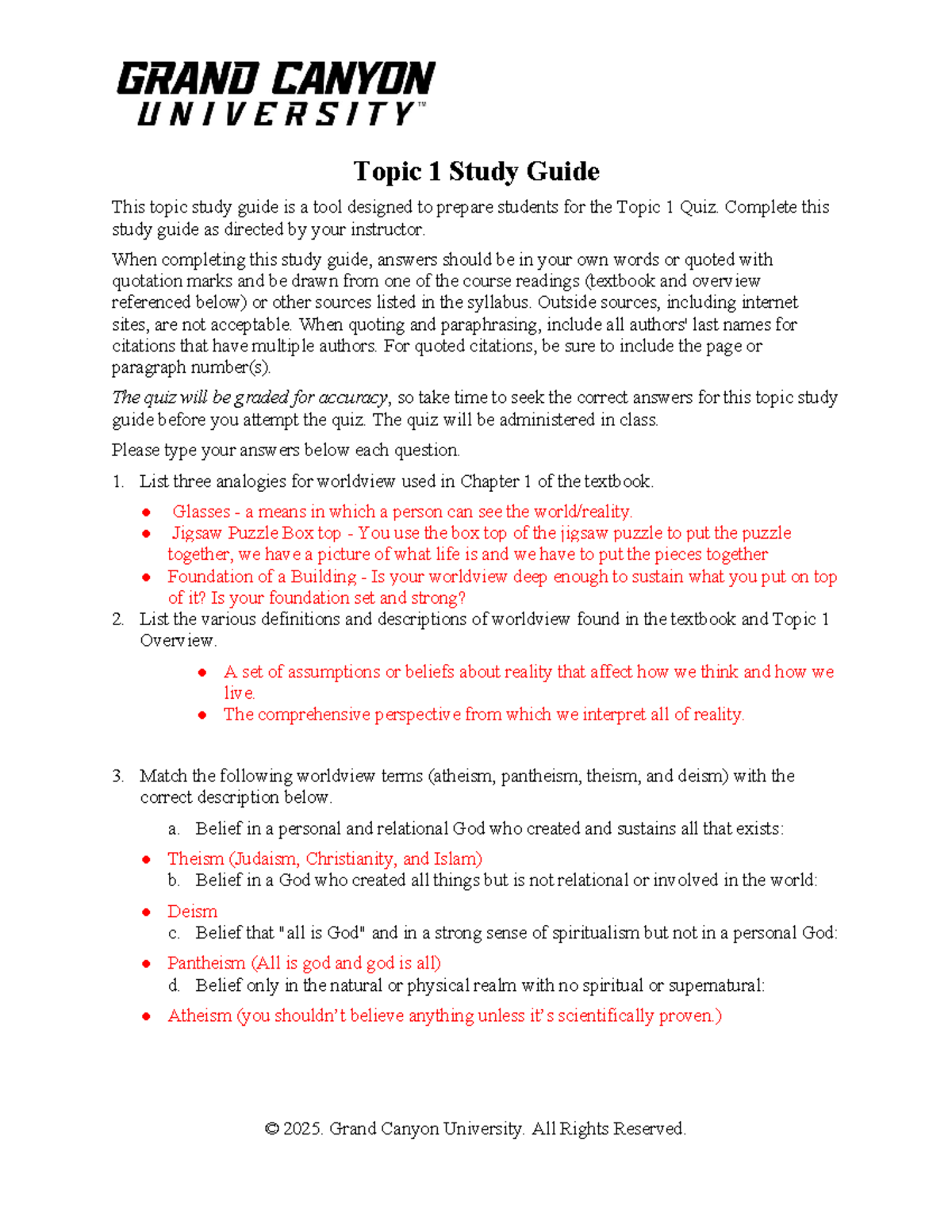 CWV 101 Topic 1 Quiz Study Guide and Answers - Studocu