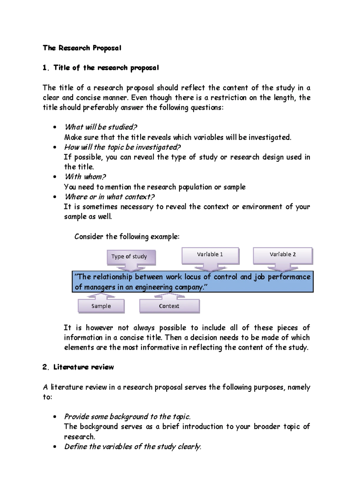 Example proposal - unisa lecture - RESEARCH PROPOSAL Work-role fit ...