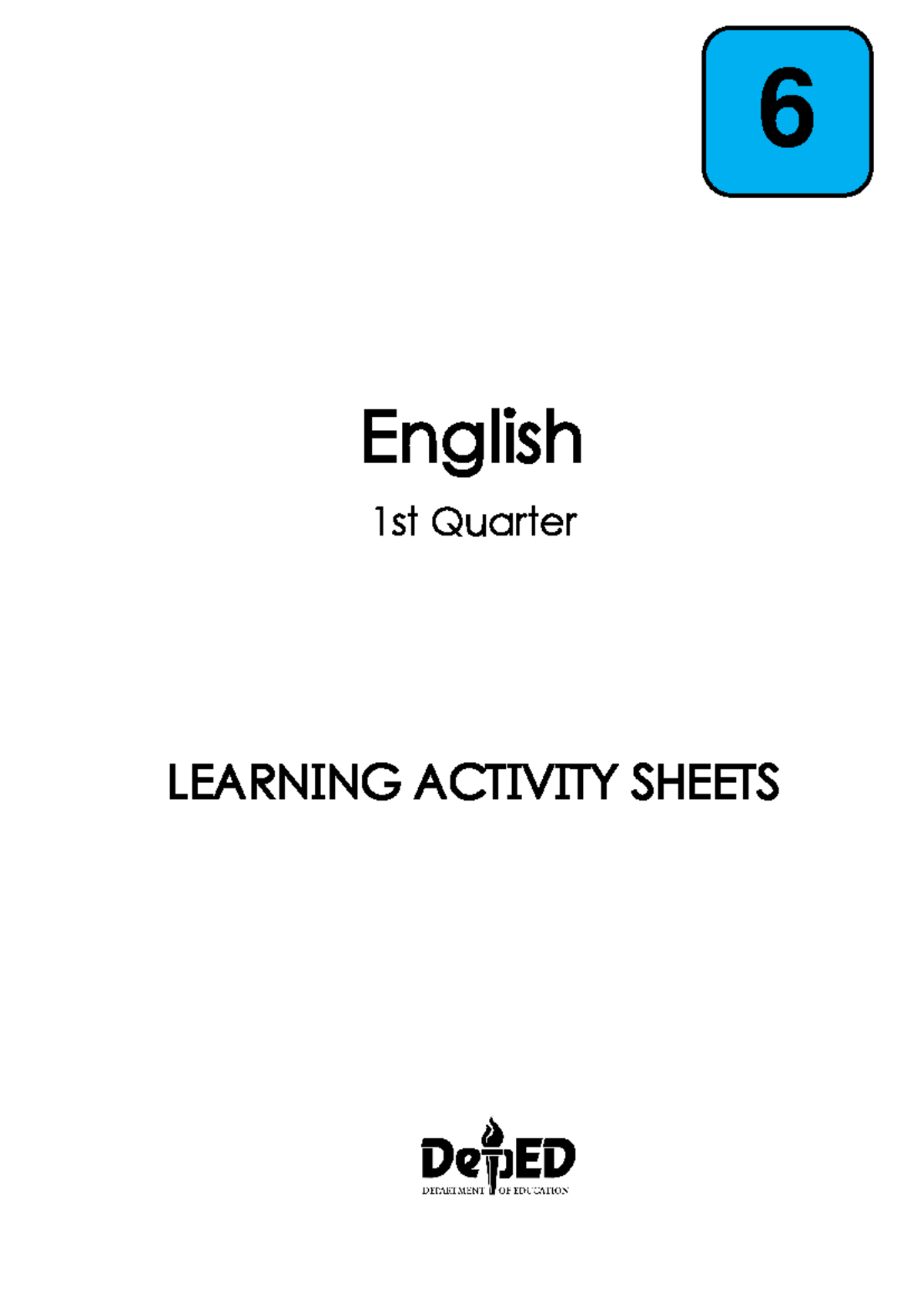 G6 English LAS Finalized Learning Activity Sheets for 1st Quarter - Studocu