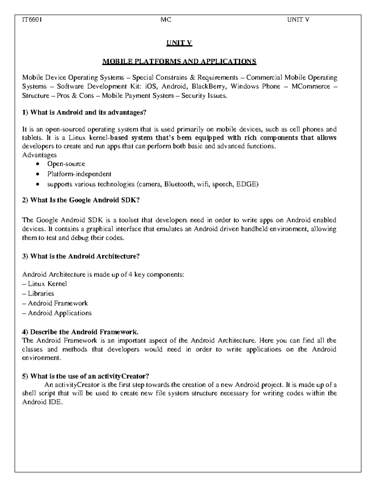 It6601 Mobile Computing 567453209 Mcnotes Unit V Mobile Platforms