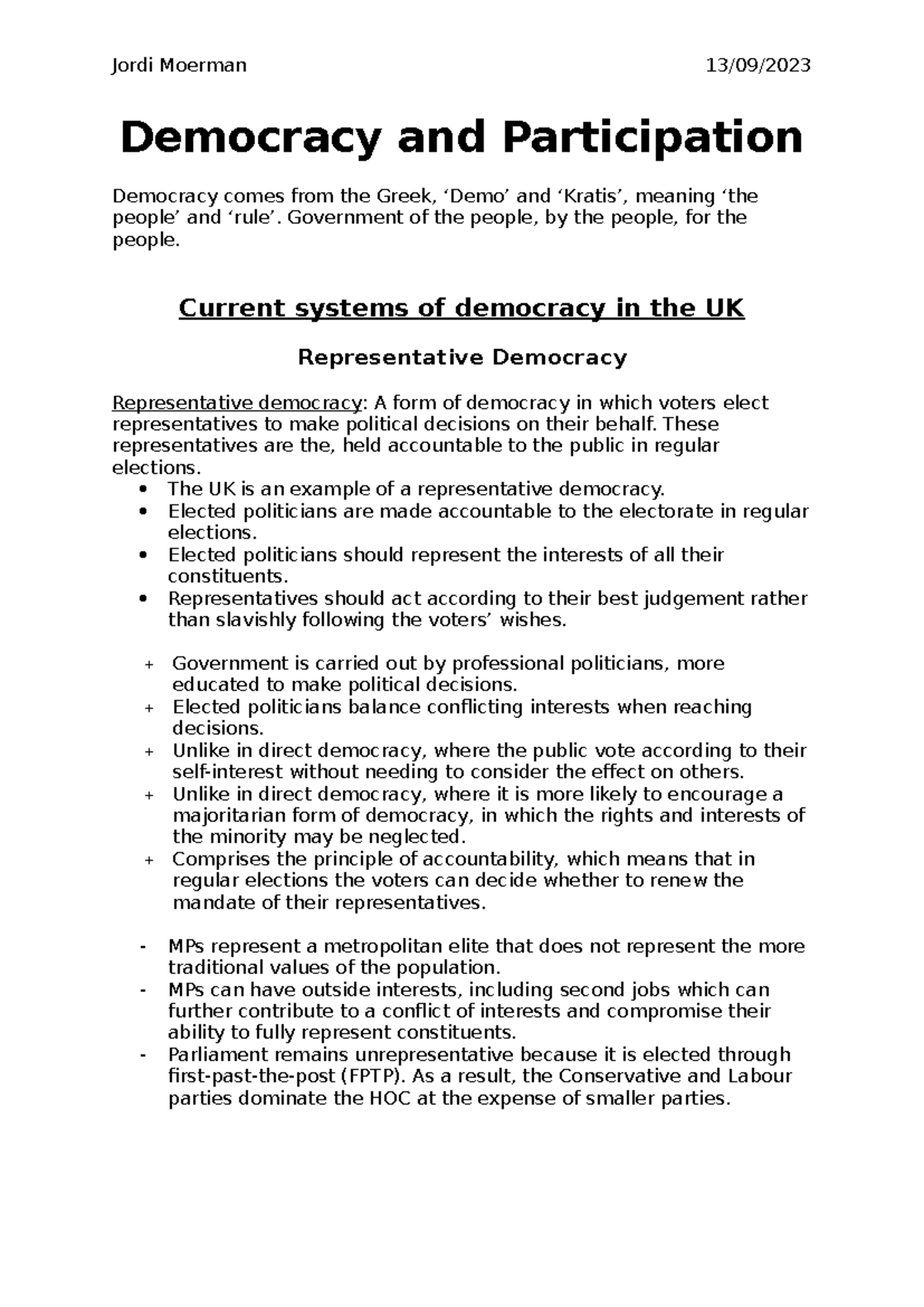 Democracy and Participation: Understanding the UK's Democratic Systems ...