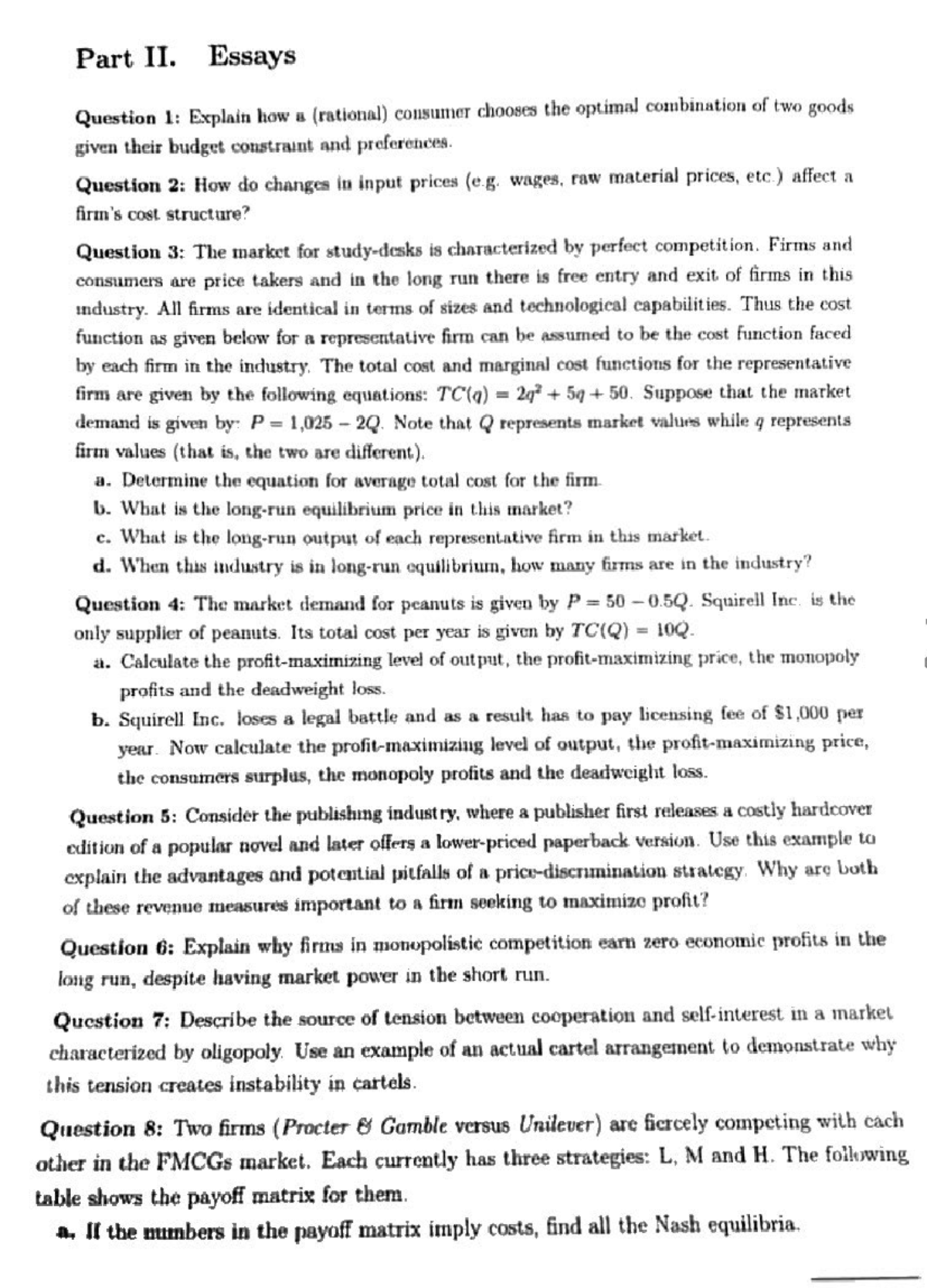 ECO 101: Comprehensive Essay & Quiz Review on Market Structures and ...