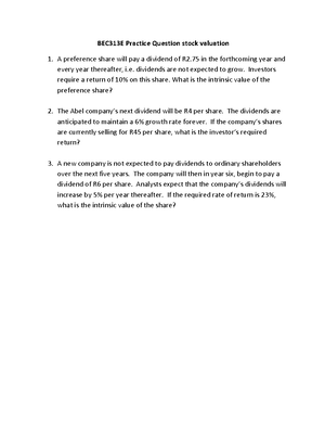 BEC313E practice question chapter 2 2025 - QUESTION 1 (30 MARKS) - Pre-adjustment trial balance ...
