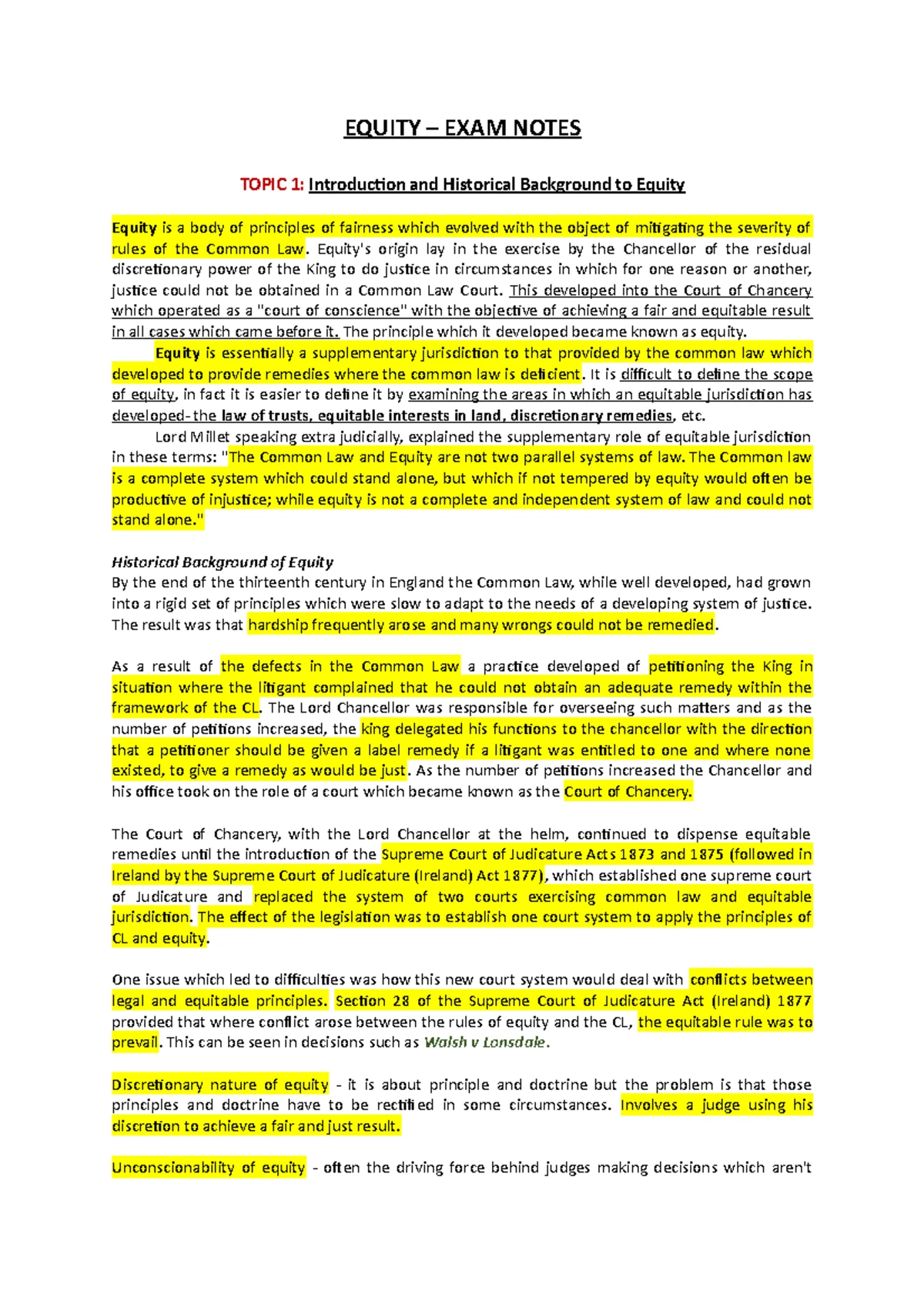 Equity and Trusts Exam Past Papers - LW 2023 - Maynooth University ...