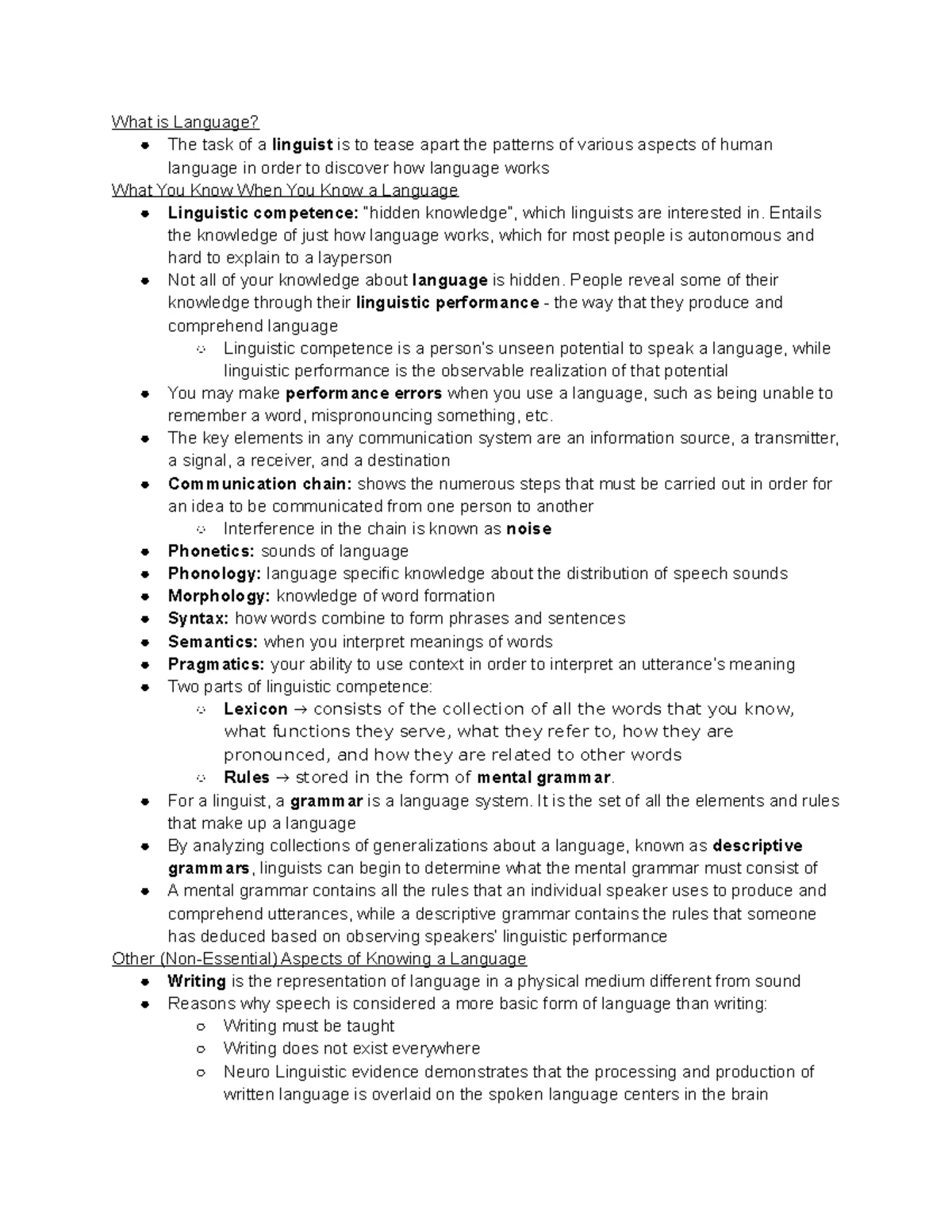 Morphological Tree Structure Practice for Linguistics 101 - Studocu
